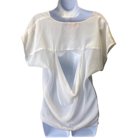 Pookie & Sebastian | Tops | Pookie Sebastian Embroidered Semi Sheer ...